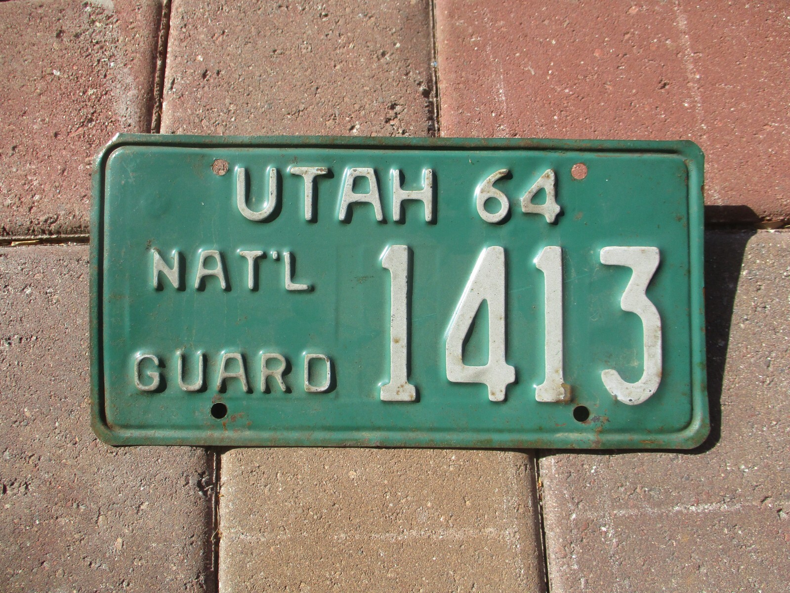 Utah 1964 National Guard license plate # 1413 | eBay