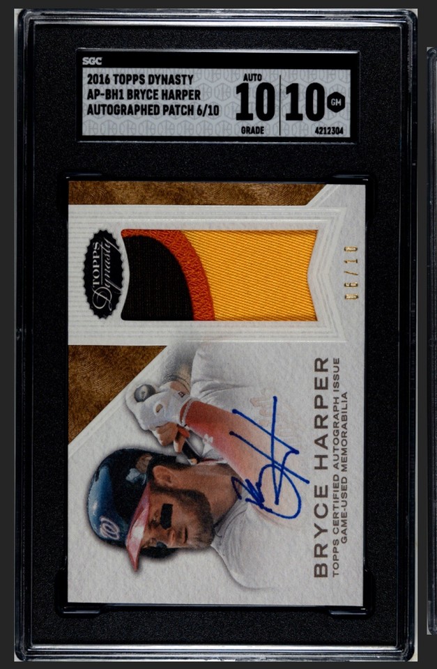 2016 BRYCE HARPER TOPPS DYNASTY ASG PATCH AUTOGRAPH PATCHES 5 #AP-BH 6/ ...