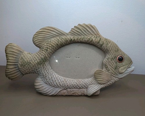 Vintage Large Mouth Bass Fish Shaped Picture Frame 9x5 Brand New Man ...