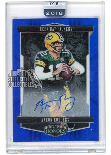 Aaron Rodgers 2018 Panini Honors Blue Auto 3/5 | eBay