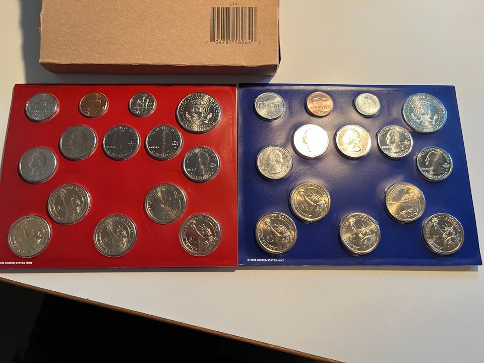 2014 Clad P and D U.S. Mint sets Nice Christmas Gift OGP COA 28 coins ...