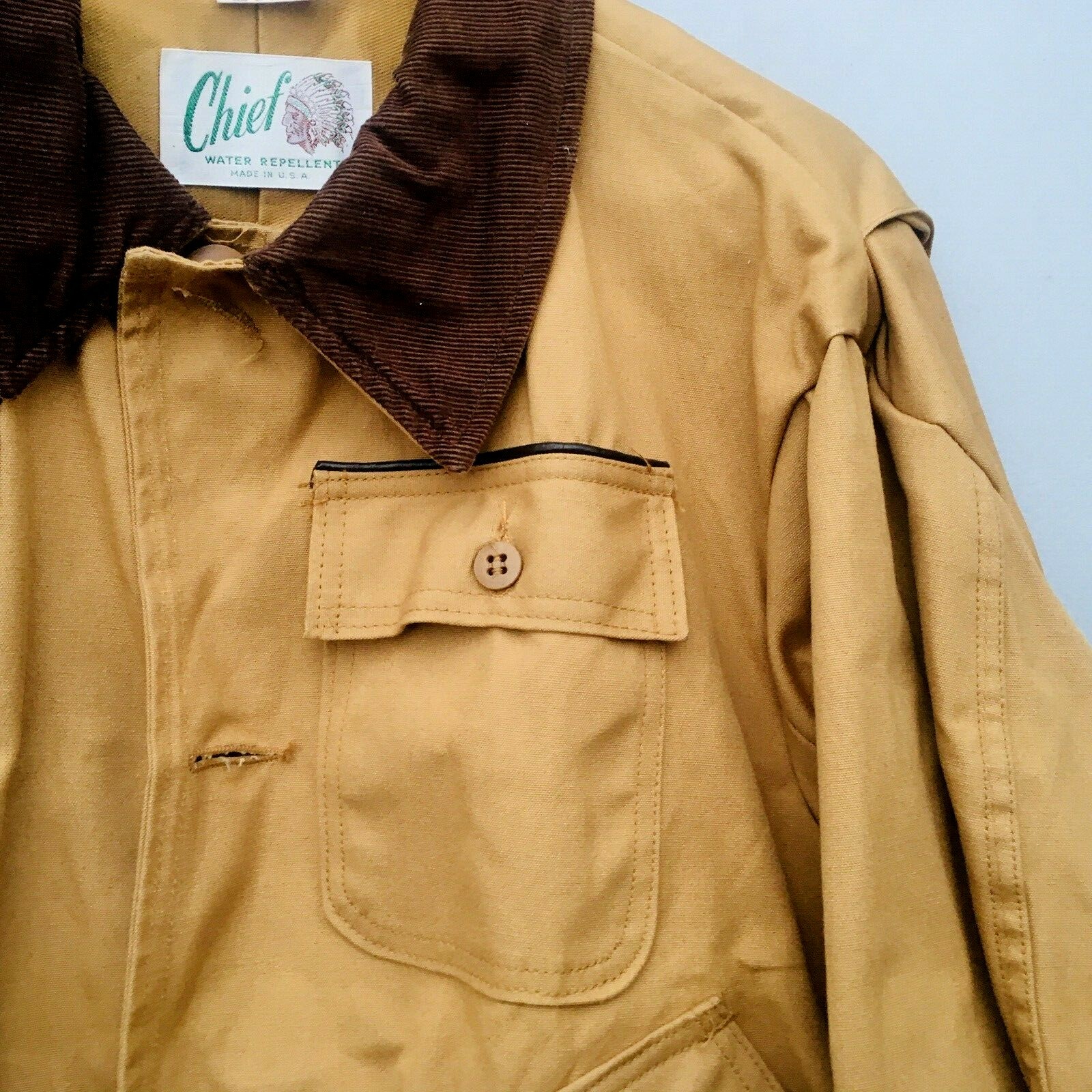 Vintage Chief Hunting Jacket Field Canvas Coat Mens S… - Gem