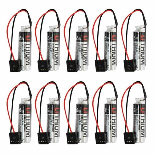 10pcs pack TOSHIBA ER6VC3N ER6V/3.6V 2Ah+JAE5PIN The PLC battery CNC ...