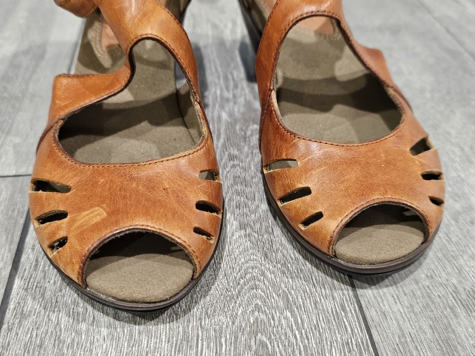 MERRELL Women Evera Shift Cycling Tan Leather Sandals 7.5M | eBay