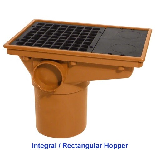 Underground Drainage 110mm SQUARE & INTEGRAL Hopper Underground Pipe ...