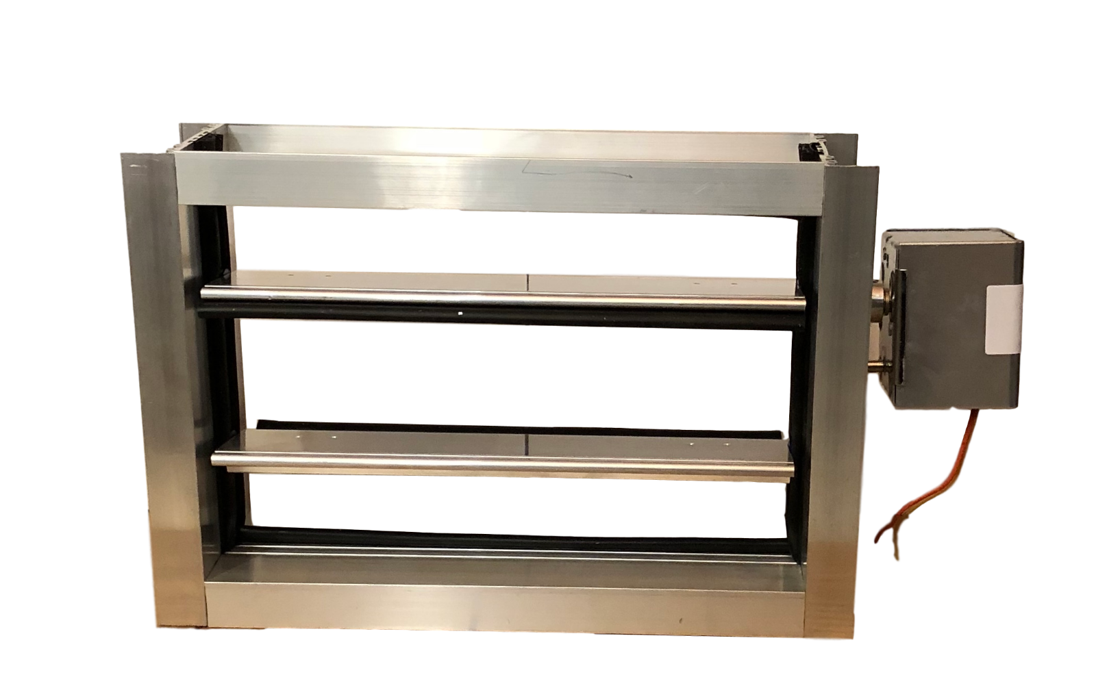 HVAC Aluminum Motorized Damper (14"x10" O.D.), 24 Vac Power Close ...