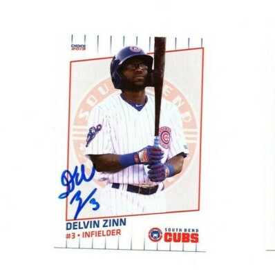 Delvin Zinn signed autographed 2019 South Bend Cubs team set card ...
