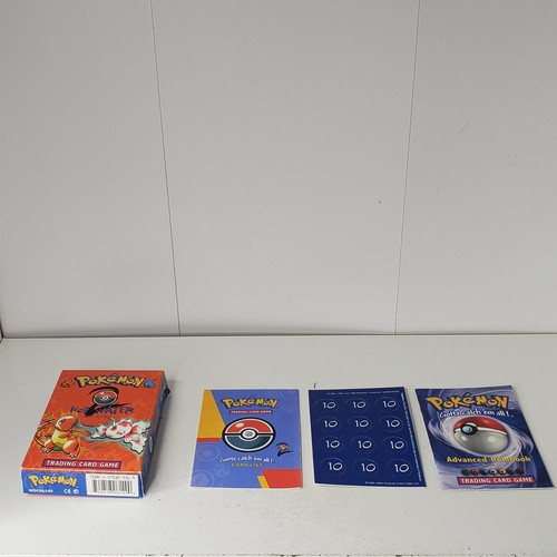 1999 Pokemon Zap Water Hot Water Theme Deck Box Tokens Rule Books Only ...