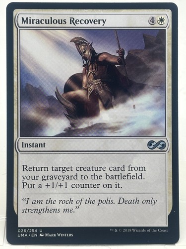 Miraculous Recovery NM/M* Ultimate Masters ENGLISH 026/254 mtg ...