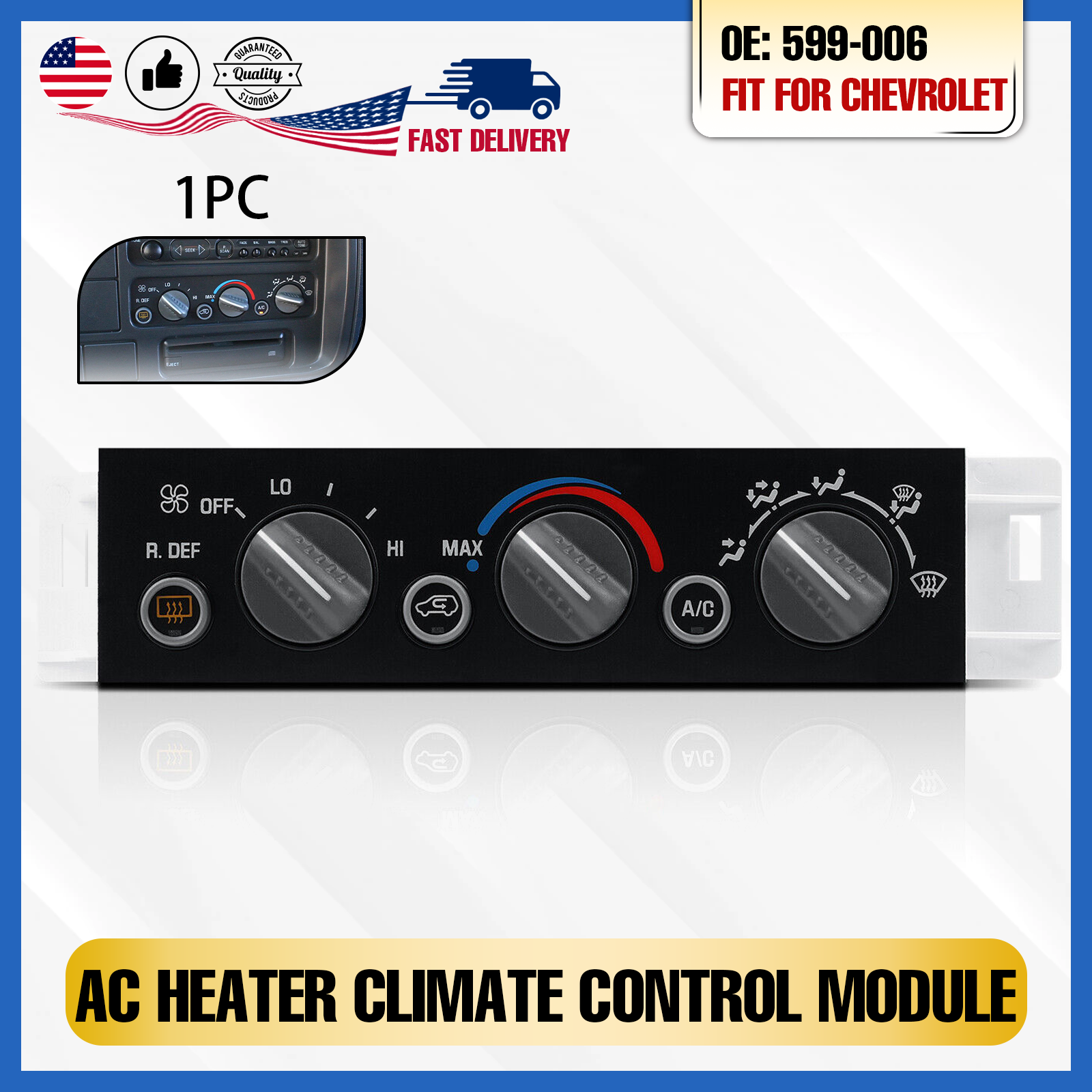 AC Heater Climate Control Module for Chevy Tahoe GMC Yukon C/K1500，2500 ...