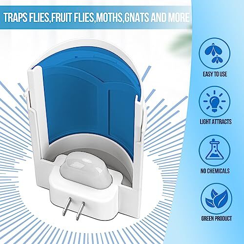 Flying Insect Trap for Indoor, Fruit Fly Trap for Home, Plug-in Fly Bug ...
