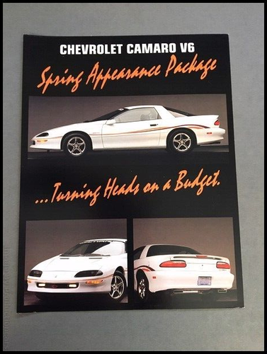 1996 Chevrolet Camaro Spring Package Original 1-page Car Sales Brochure ...