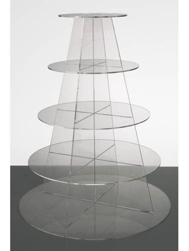 Cupcake Stand 5 TIER ROUND - Clear Acrylic Display Tower for Wedding ...