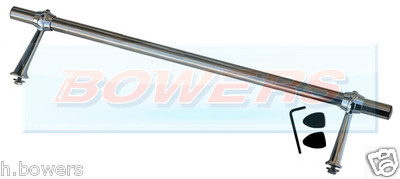 24" Inch Stainless Steel Chrome Classic Car Straight Badge Bar With ...