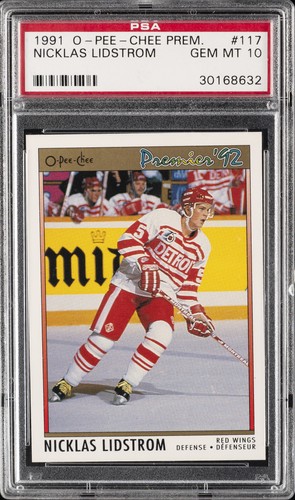 1991 O-PEE-CHEE PREMIER #117 NICKLAS LIDSTROM ROOKIE RC PSA 10 | eBay