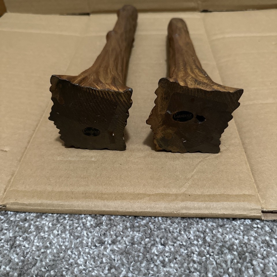 Set of 2 - Carnevale Cast Iron Candle Holder Tree Trunk (1988) Vintage ...