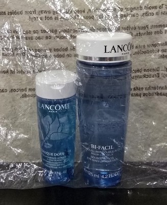 Lancome Bi-Facil Eye Makeup Remover 4.2 FL OZ & Tonique Douceur 1.7 FL ...