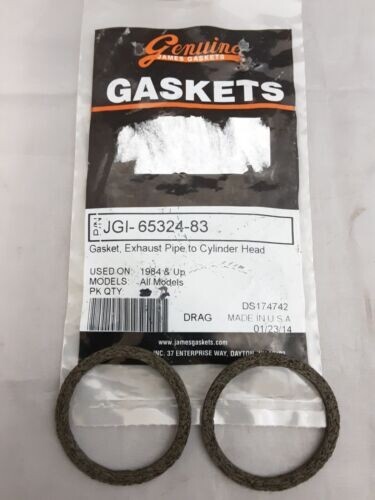 JAMES JGI-65324-83 Set of 2 Exhaust Pipe To Cylinder Head Gaskets ...