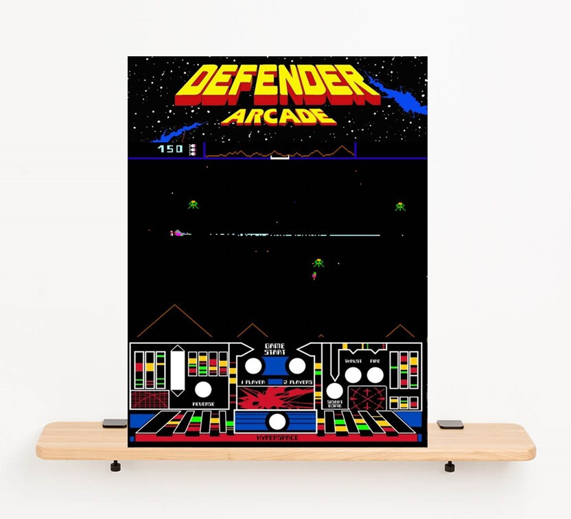 Retro Arcade Defender Games room wall sign classic man cave shed 80s ...