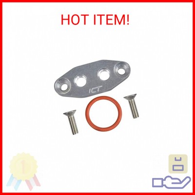 ICT Billet LS Twin Turbo Dual 1/8" NPT Oil Feed Line Adapter Plate LS1 ...