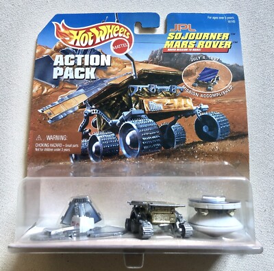 JPL SOJOURNER MARS ROVER Action Pack HTF Hot Wheels Lander Pathfinder ...