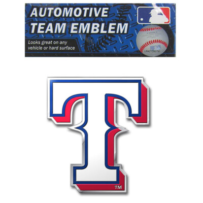 New MLB Texas Rangers Car Truck Suv Aluminum Color Emblem Decal | eBay
