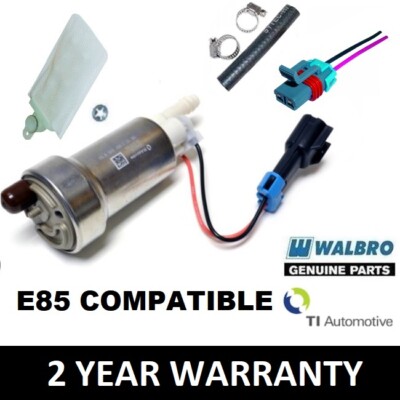 GENUINE WALBRO 450 LPH HIGH PERFORMANCE FUEL PUMP & FITTING KIT ...