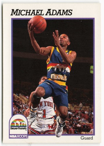 1991-92 Michael Adams NBA Hoops - Denver Nuggets | eBay
