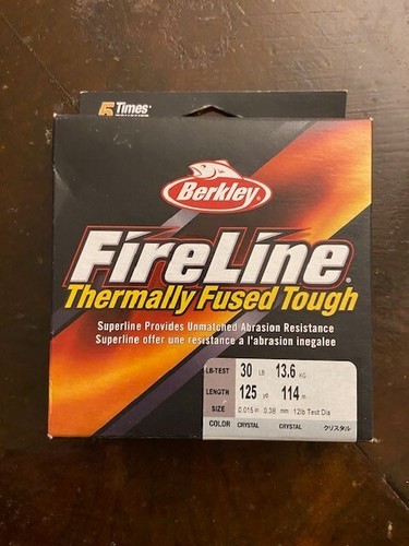 1 - Berkley, FireLine, Thermally Fused Superline, Crystal, 30 lb. test ...