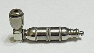 4" Inch Tobacco Smoking Pipe Nickel Plated Brass Chamber Pipe Made In ...
