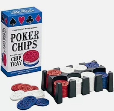 Jax Professional Poker Chips Eighty-eight pieces w/Stackable Chip tray ...
