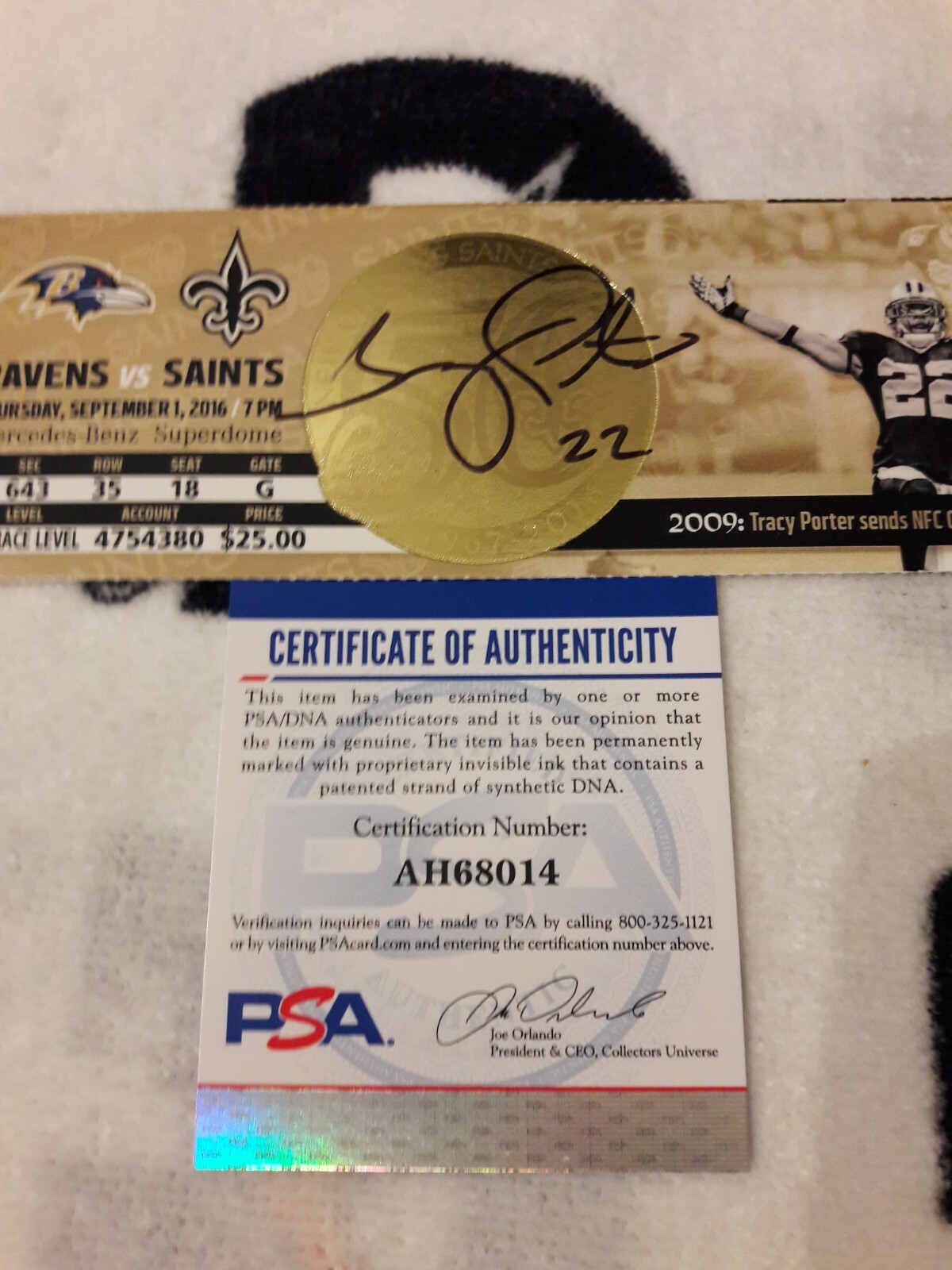 Tracy Porter Autographed Memorabilia | Signed Photo, Jersey ...