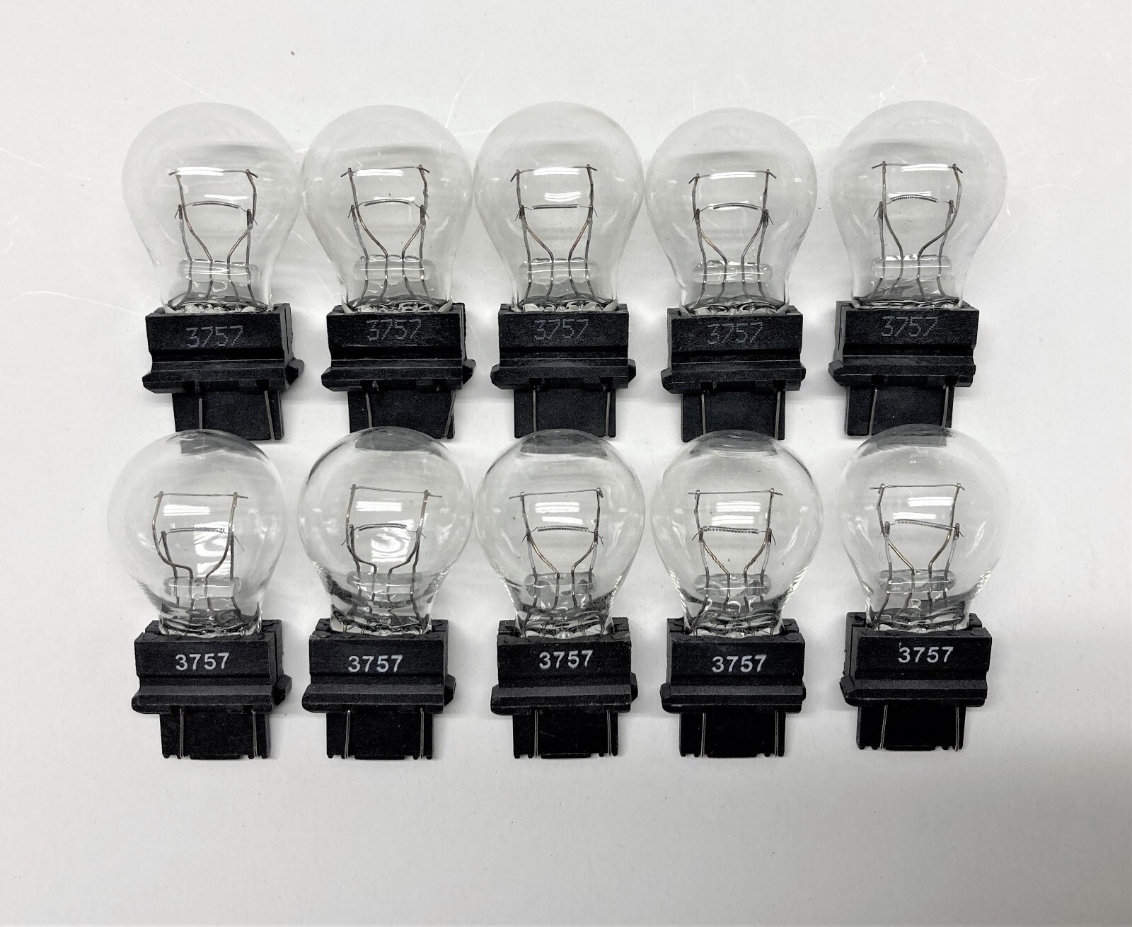 10 Pack 3757 Clear Tail Signal Brake Light Bulb Lamp - FAST USA ...