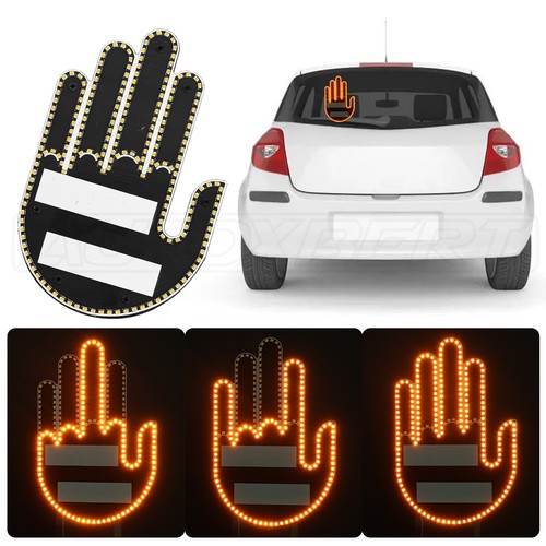 Emojis / Finger Gestures Fun Car Light with Remote Car Rear Window ...