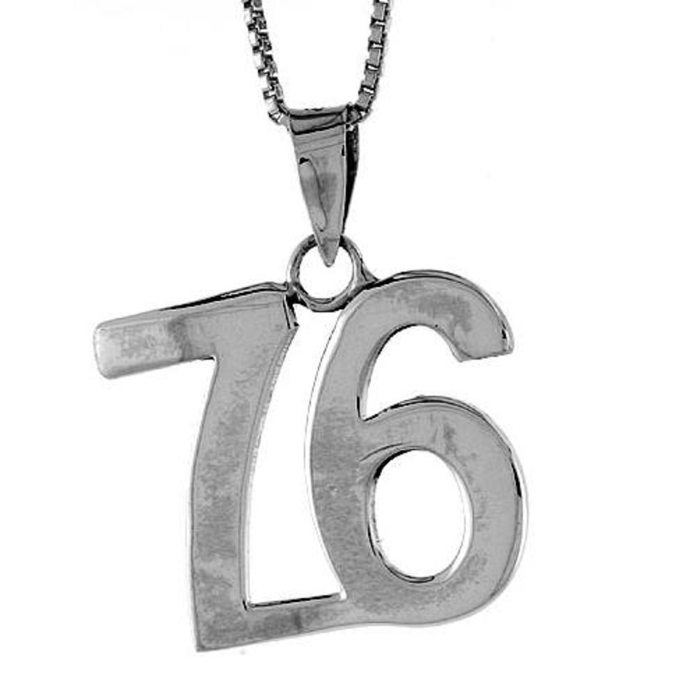 Sterling Silver Any One Number Pendant / Charm from 75 to 99 | eBay