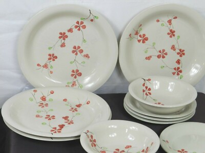 Pier 1 Imports Floral Stoneware Dinnerware Plate Set ( 10 ) | eBay