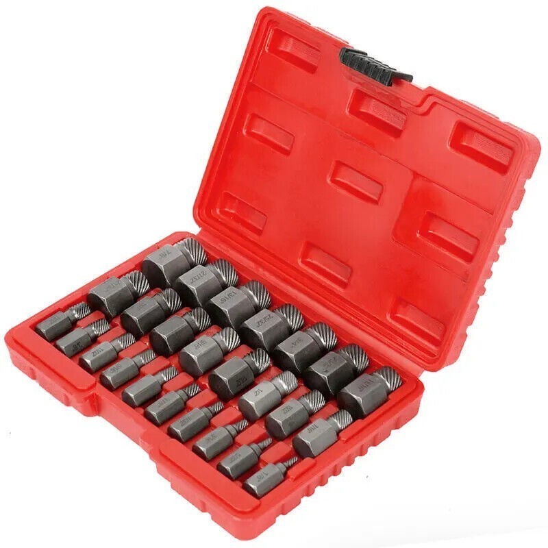 25Pcs Screw Extractor Set Hex Head Multi-Spline Easy Out Bolt Extractor ...