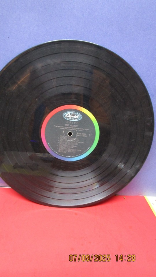 Beatles LP 1965 Help! MONO EXTREMELY RARE One Title Above the Playhole ...
