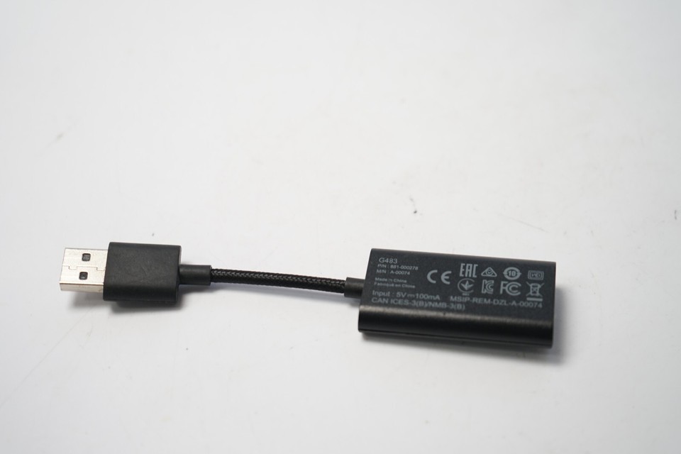 Logitech USB Audio Adapter G433 DAC 3.5mm, 4 pole output Sound Card ...