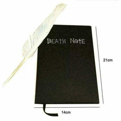 Anime Death Note Notebook Book & Feather Pen Cosplay Writing Journal ...