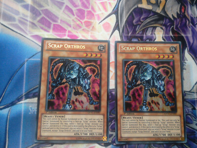 YUGIOH SCRAP ORTHROS SECRET RARE EXVC-EN097 1st EDITION LIGHTLY PLAYED ...