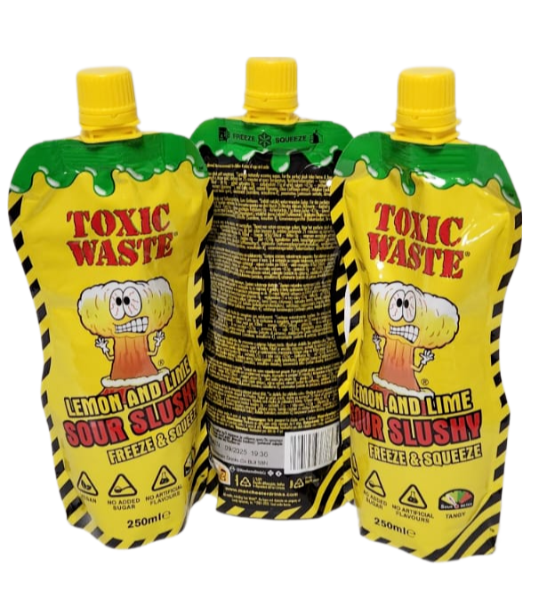 Toxic Waste Lemon & Lime Sour Slush Freeze & Squeeze Intense Flavor ...