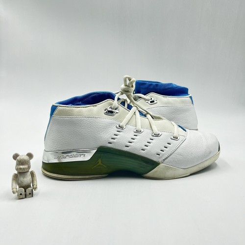 Size 13 2002 AIR JORDAN XVII 17 LOW WHITE UNIVERSITY BLUE CHROME UNC ...