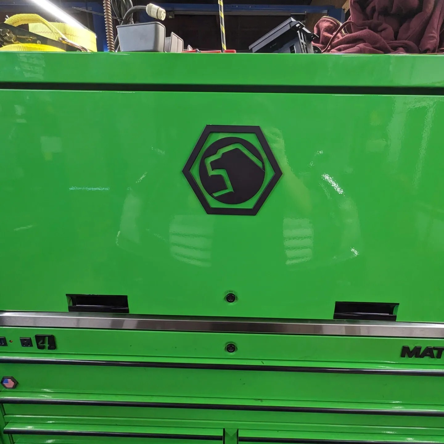 Matco tool box 4S with Top Hutch. Green In Good Condition | eBay