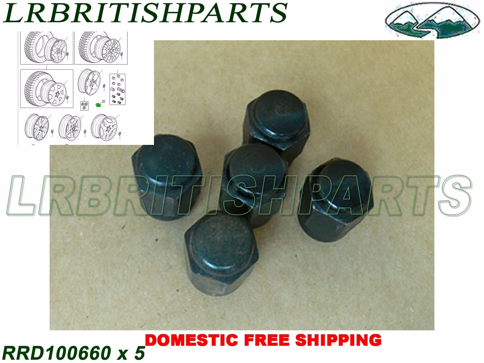 GENUINE LAND ROVER LUG NUT FREELANDER SET OF 5 RRD100660 USED | eBay