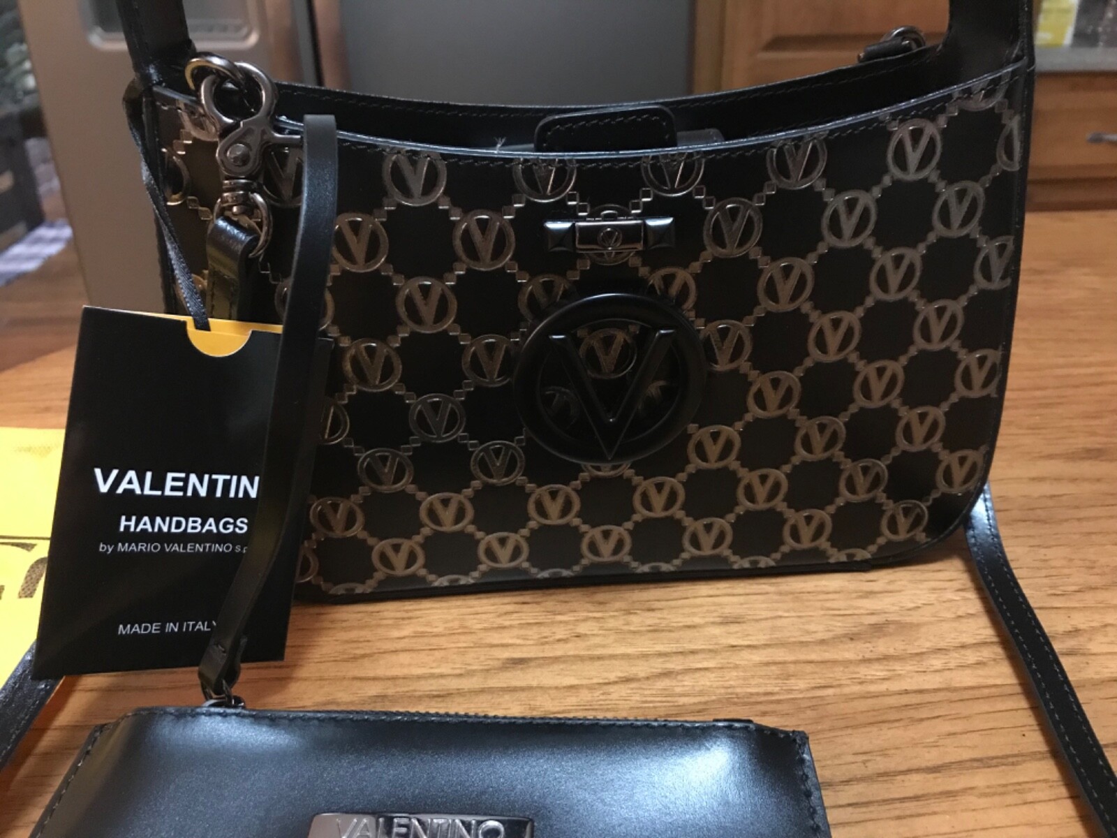 Valentino By Mario Valentino Kai Logo Monogram Shoulder Bag VA3115 NWT ...