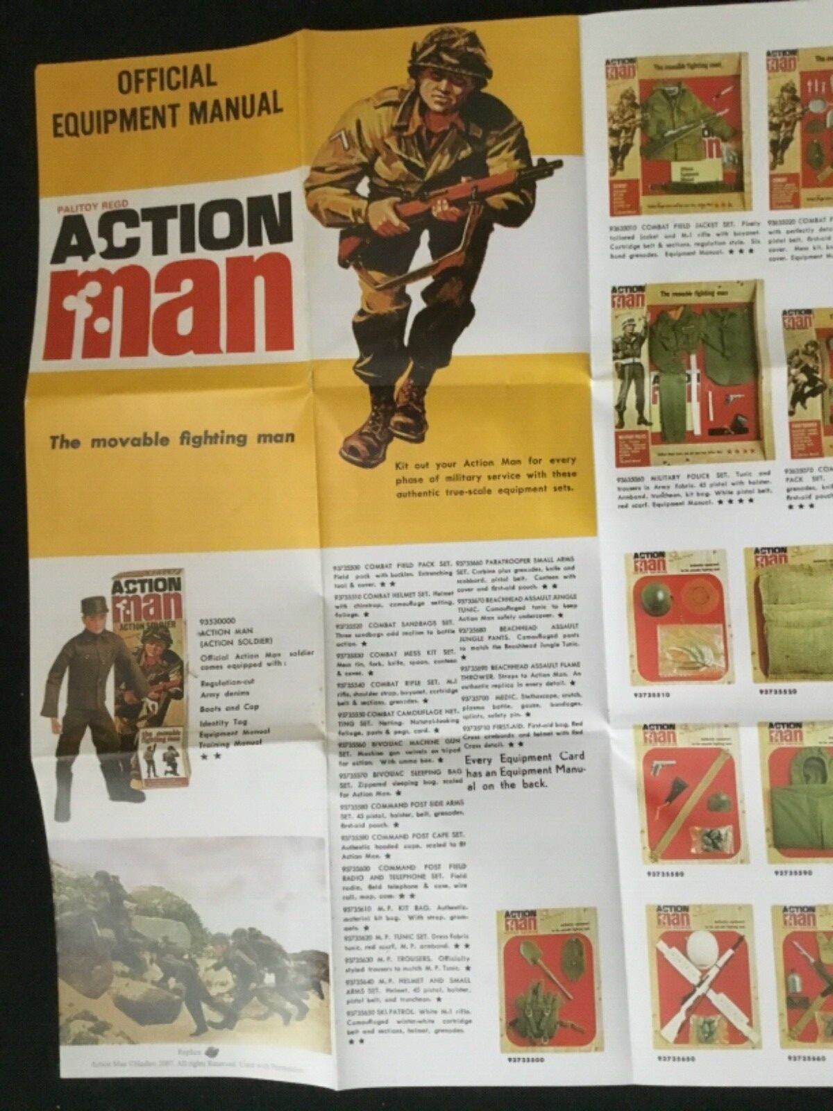 1960’s Iconic ACTION MAN Catalogue of Official Equipment **((Repro ...