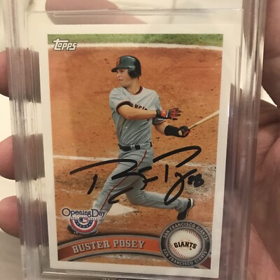 Buster Posey Auto 2011 Topps #198 Signed Card SF Giants BAS Beckett ...