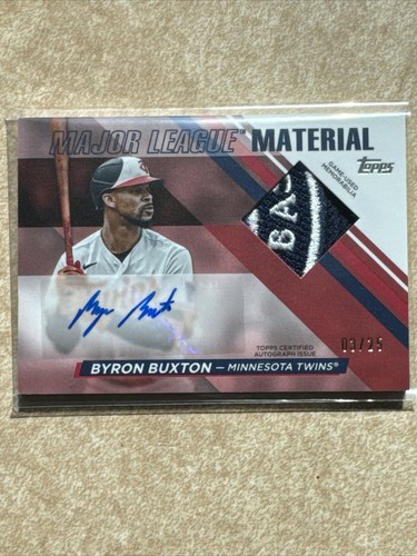 2024 Topps Byron Buxton Red Patch Autograph 3/25 Minnesota Twins | eBay