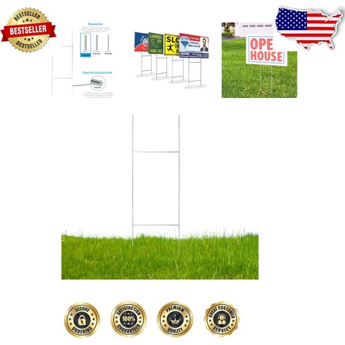 Extra Durable H Stakes - 30"x10" Metal Yard Sign Holders for All ...